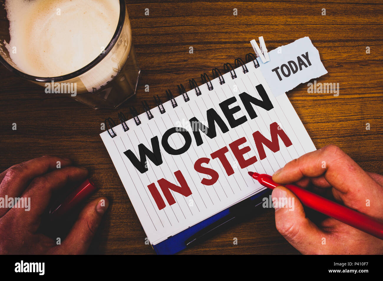 Handwriting texts writing Women In Stem. Concept meaning Science ...