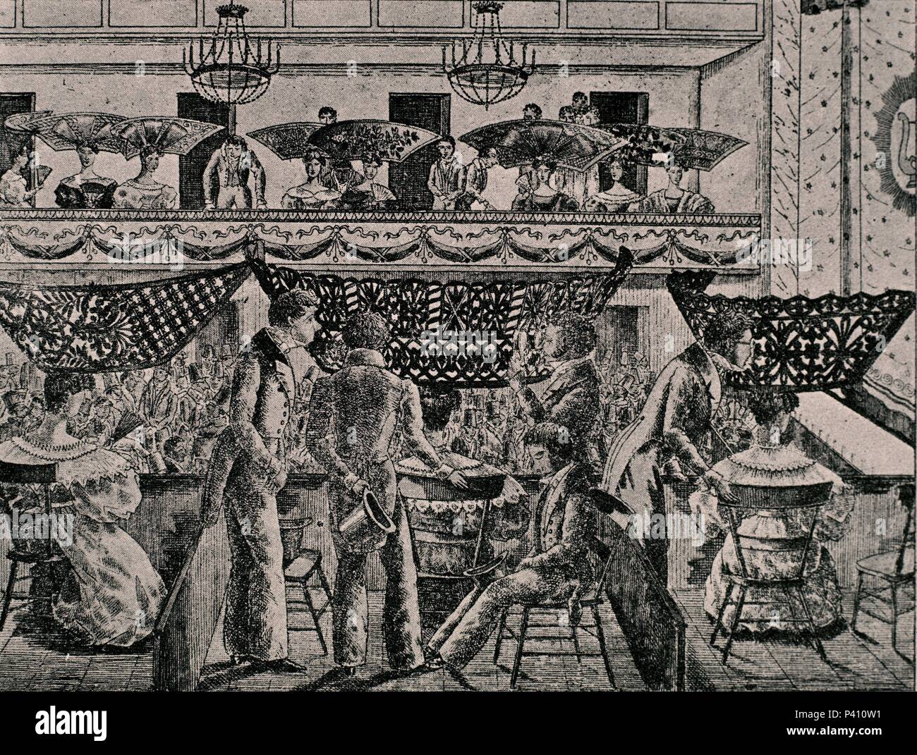 PEINETONES EN EL TEATRO -1834 - EXTRAVAGANCIAS - SIGLO XIX. Author ...