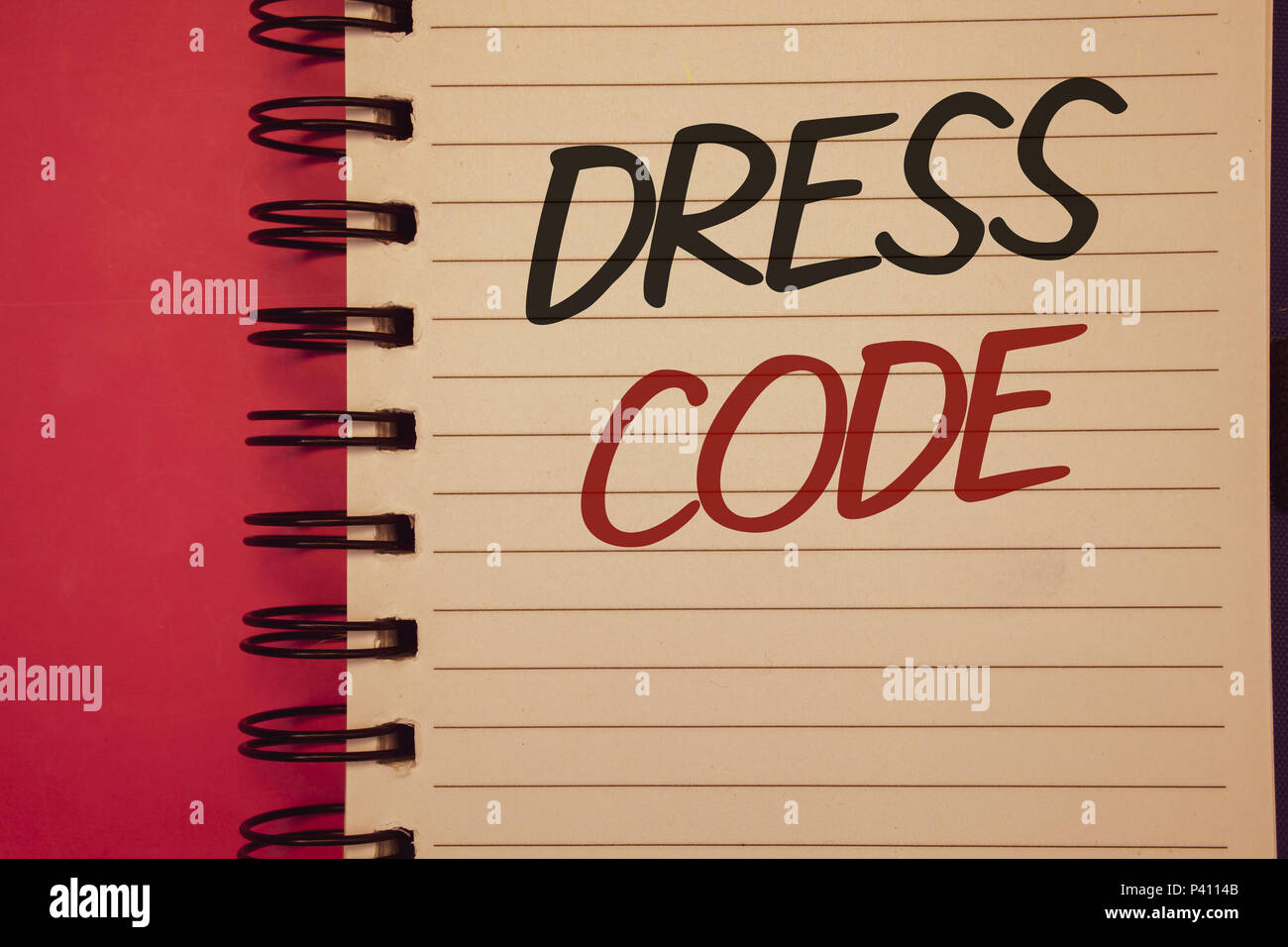 Writing note showing Dress Code. Business photo showcasing Rules of ...