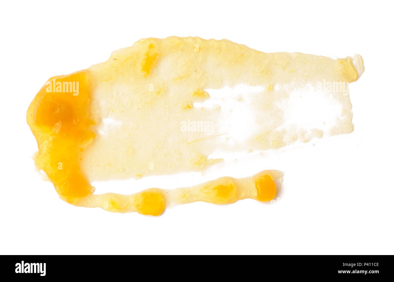Apricot jam spread isolated over white background Stock Photo - Alamy