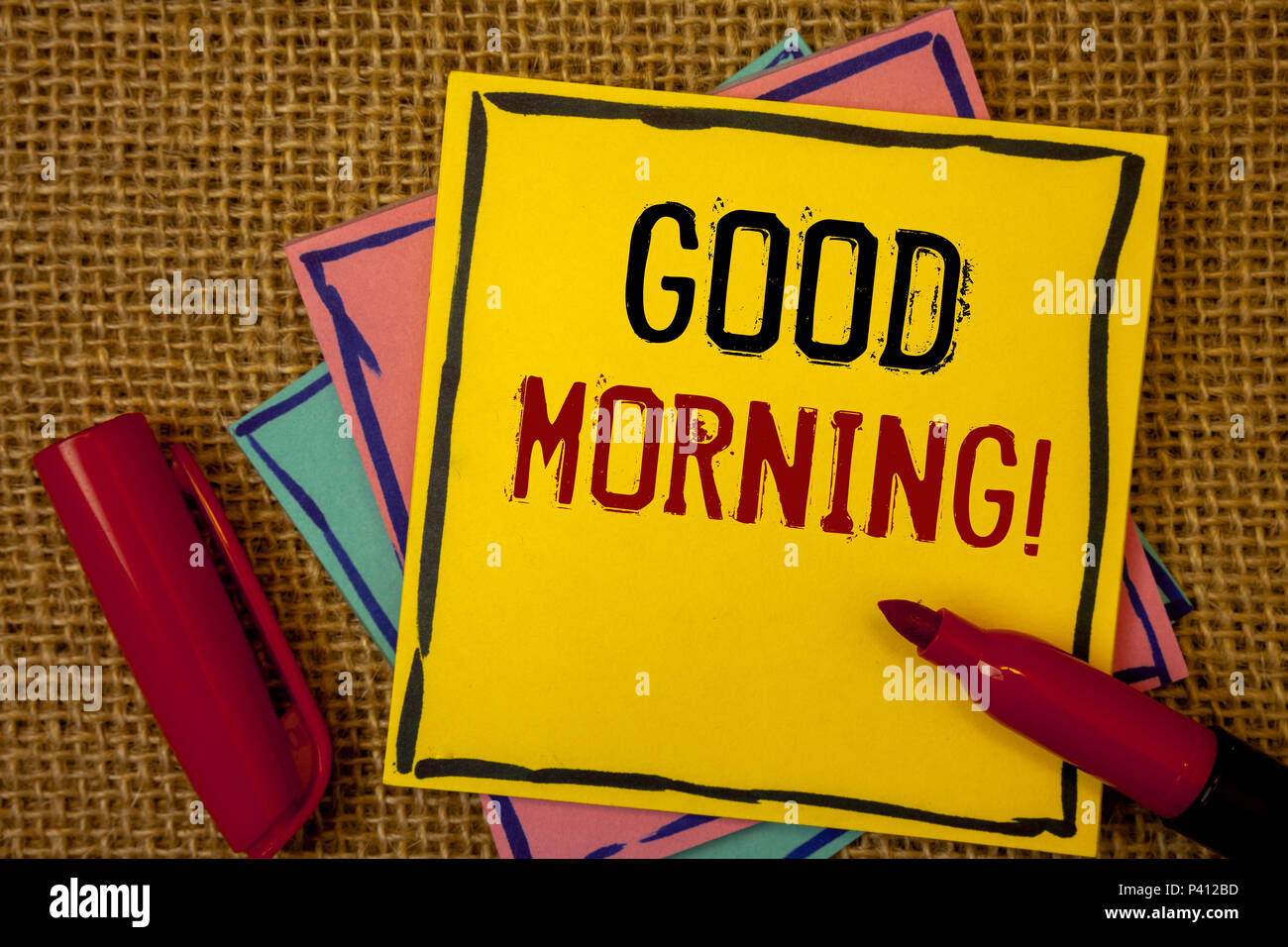 Handwriting textss Good Morning Motivational Call. Concept meaning ...