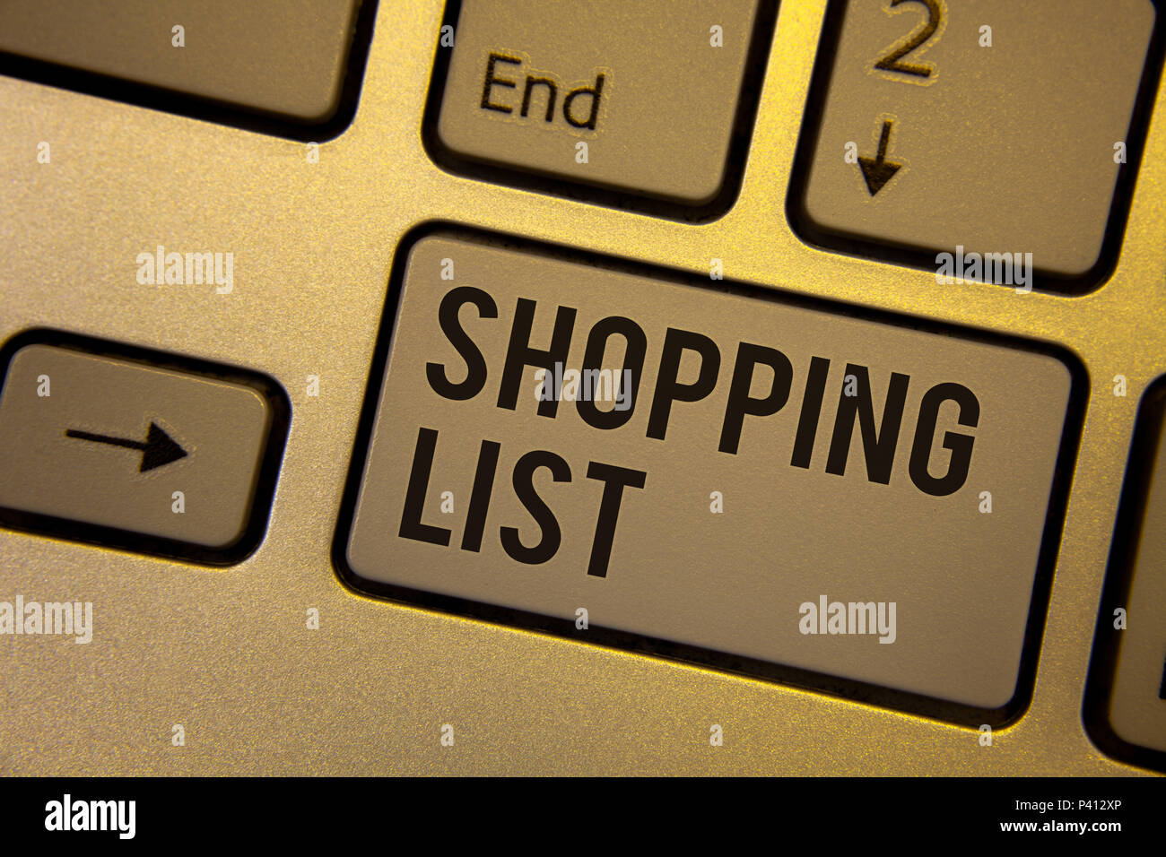 Writing note showing Shopping List. Business photo showcasing Products ...