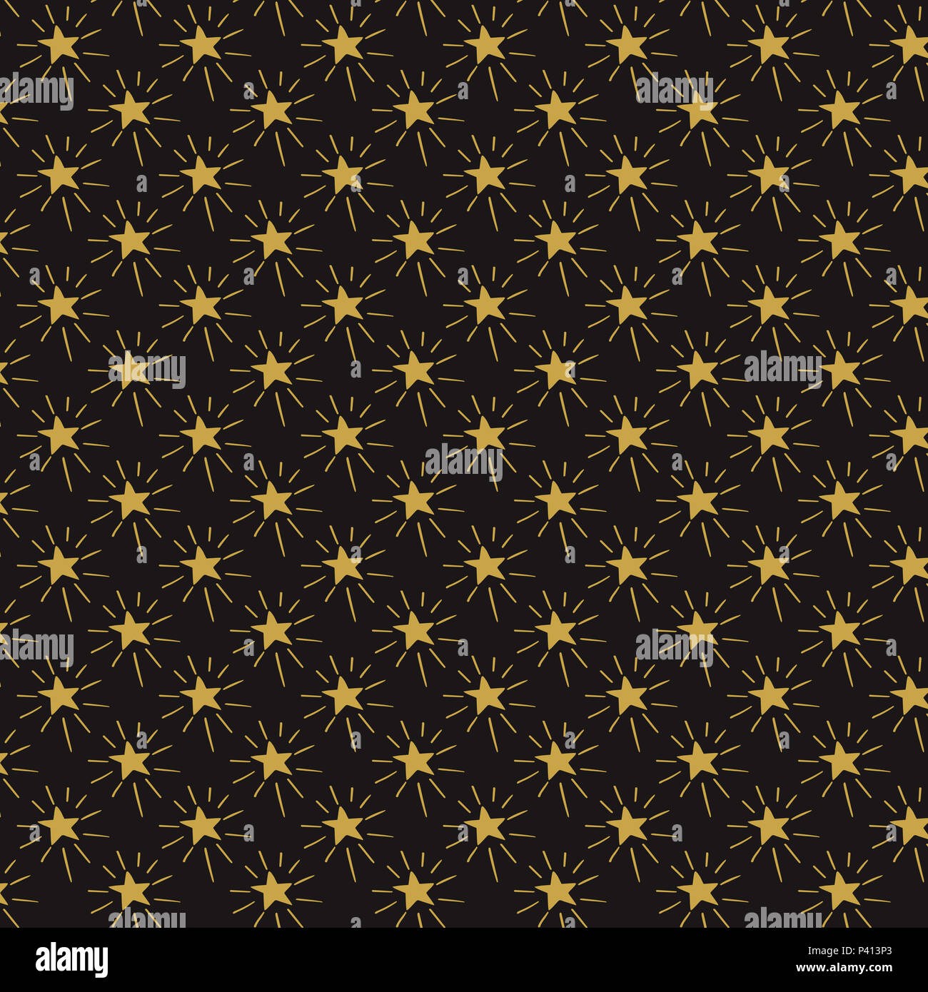 Decorative background of hand drawn stars Stock Photo - Alamy