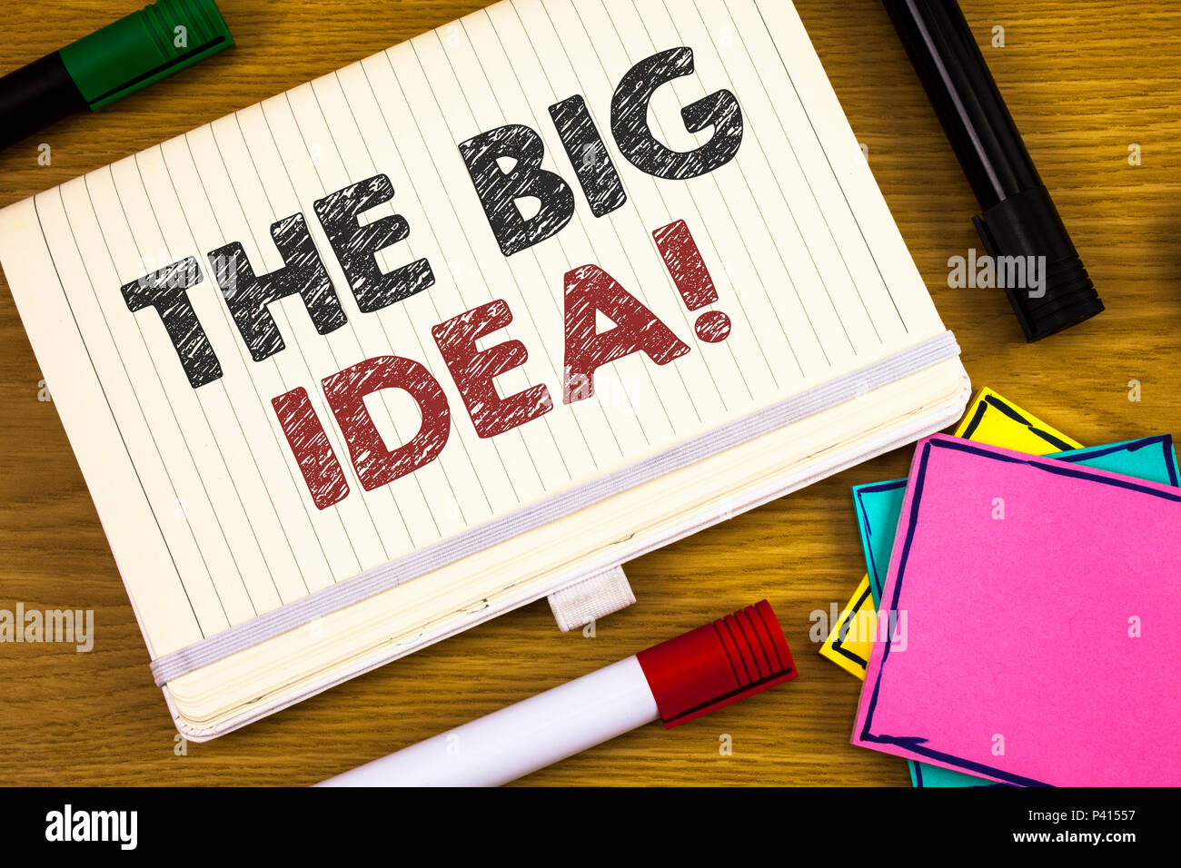 Handwriting textss writing The Big Idea Motivational Call. Concept ...