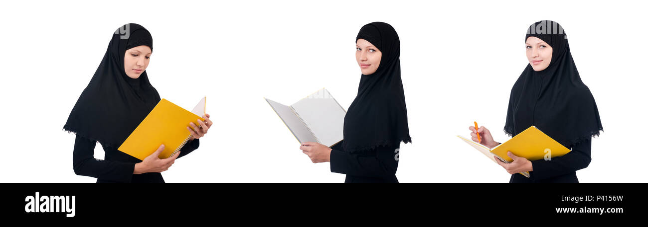 Young muslim female student with books Stock Photo - Alamy