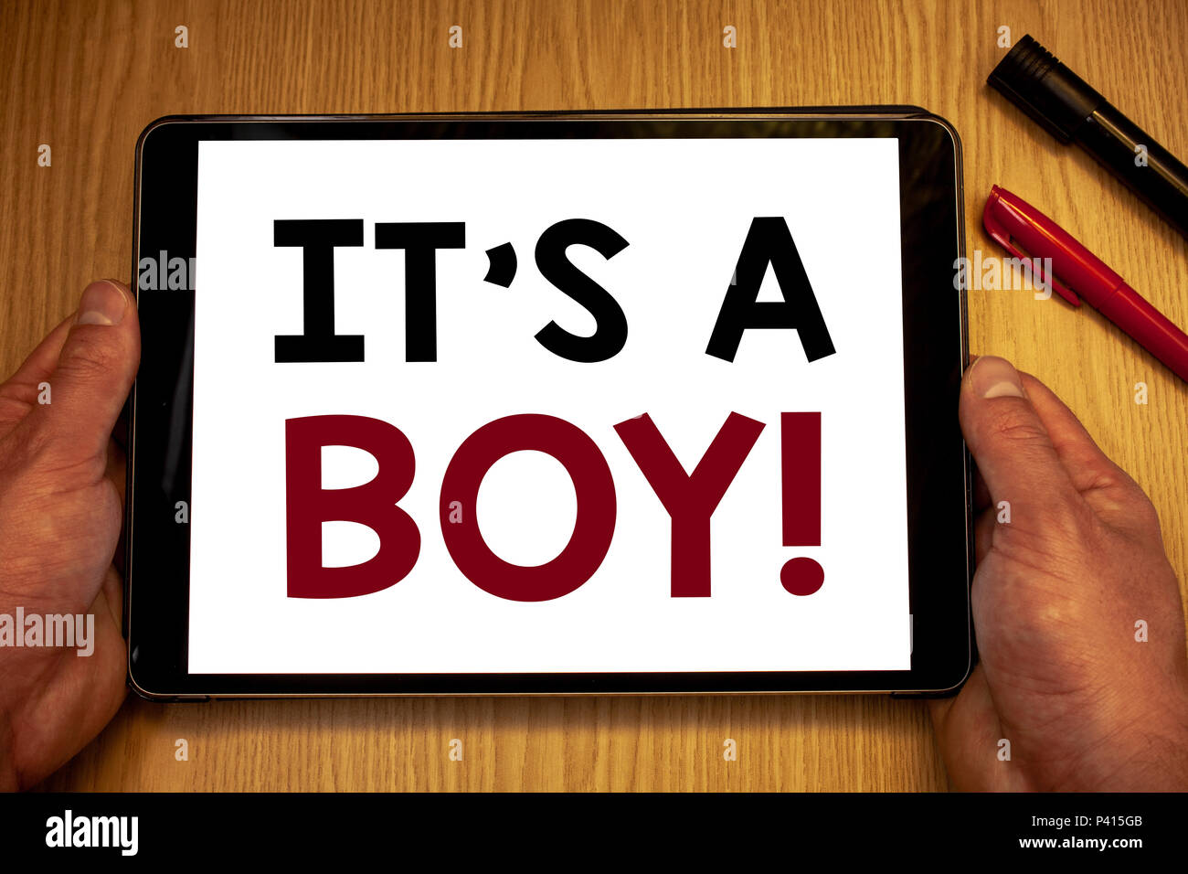 Text sign showing It S A Boy Motivational Call. Conceptual photo Male ...