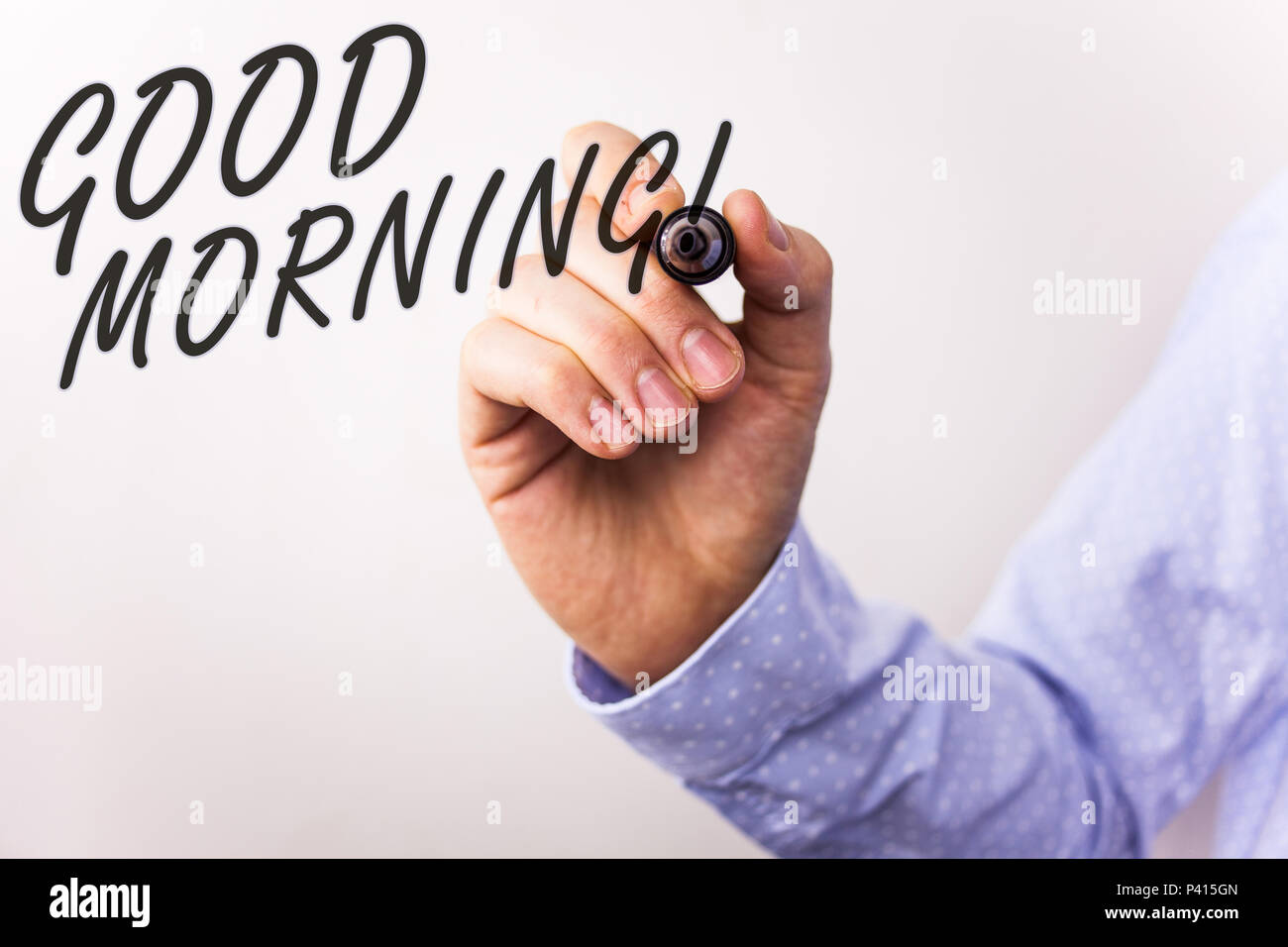 Writing note showing Good Morning Motivational Call. Business photo ...