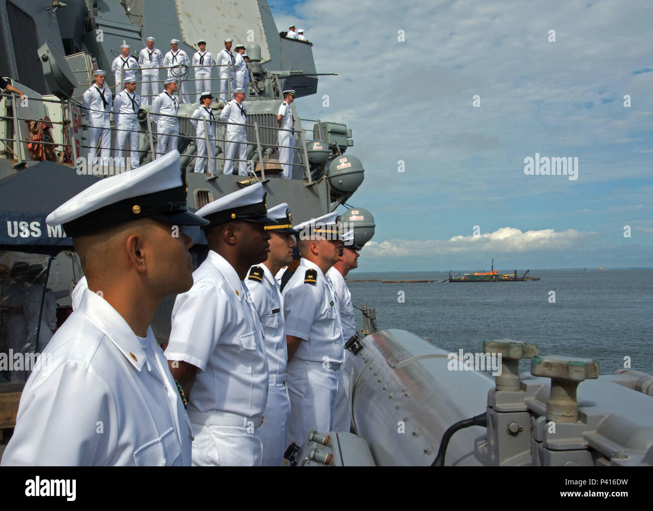 NORFOLK (June 01, 2016) Sailors aboard the guided-missile destroyer USS ...