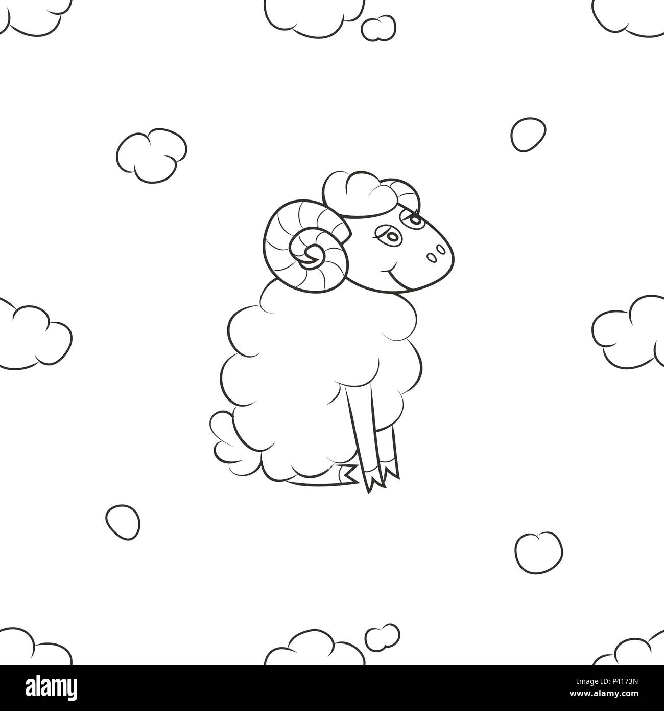 Furry sheep flying in the sky Stock Vector Image & Art - Alamy