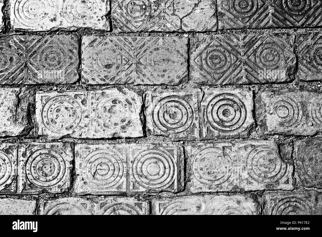 Antique bricks with geometric designs front the Thomas Wolfe House on ...