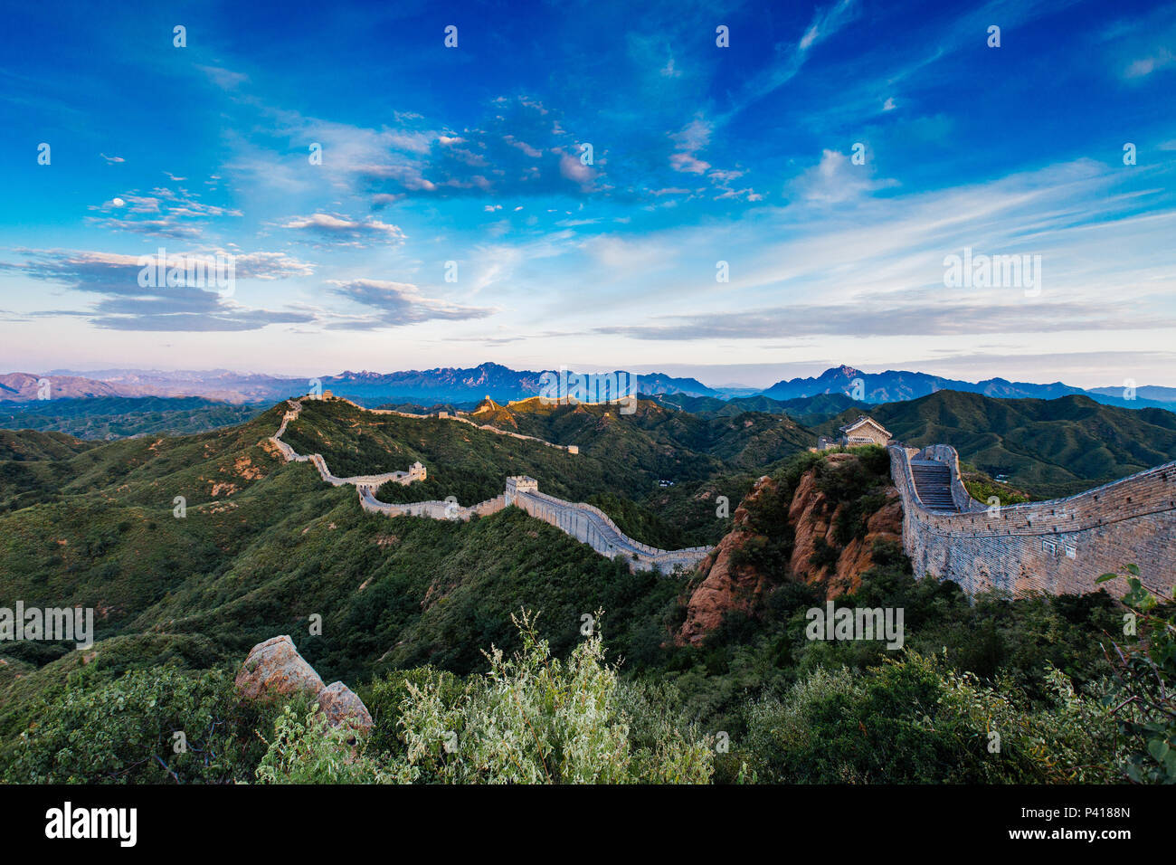 Sunrise at Jinshanling Great Wall of China, Jinshanling, Beijing, China Stock Photo - Alamy