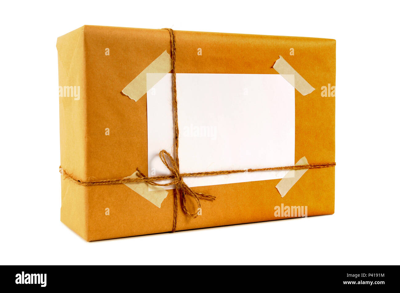 Brown shipping parcel tied hi-res stock photography and images - Alamy