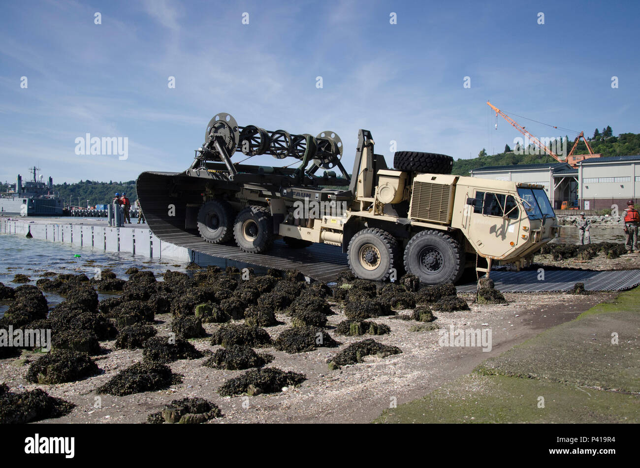 A Heavy Ground Mobility System (HGMS) truck of the U.S. Army's 7th ...