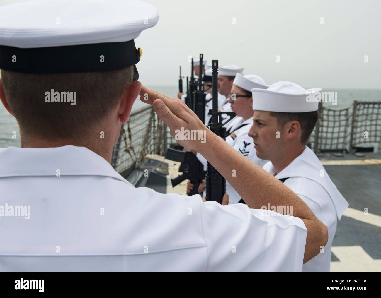 160603-N-EO381-137 ATLANTIC OCEAN (June 03, 2016) - Sailors assigned to ...