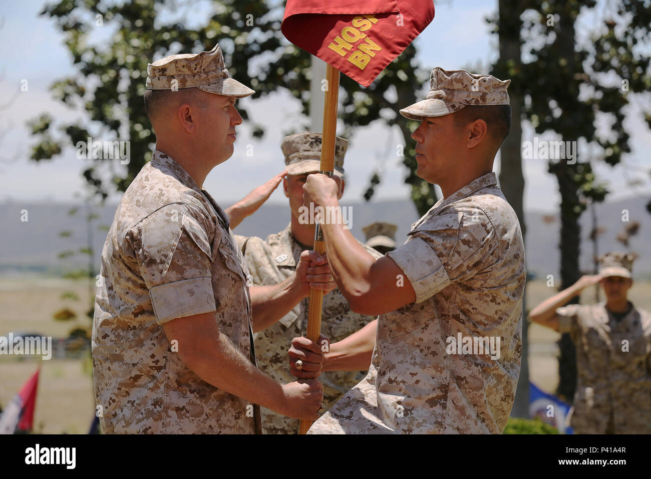 CAMP PENDLETON, Calif. – Capt. Daniel Sanchez, outgoing company ...