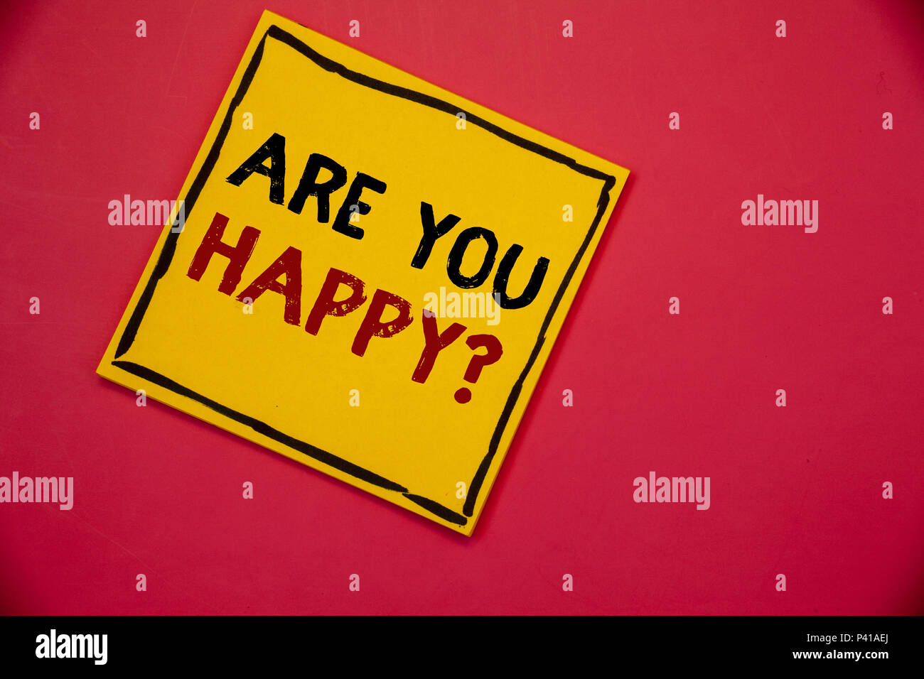 Handwriting textss writing Are You Happy Question. Concept meaning ...