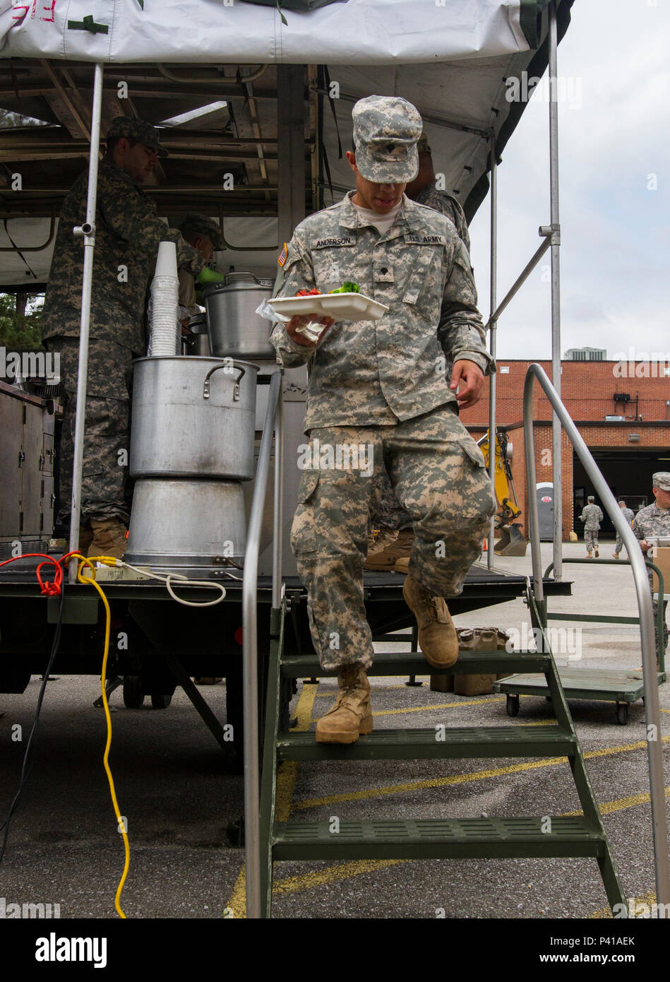 Culinary specialists assigned to the 200th Military Police Command take ...