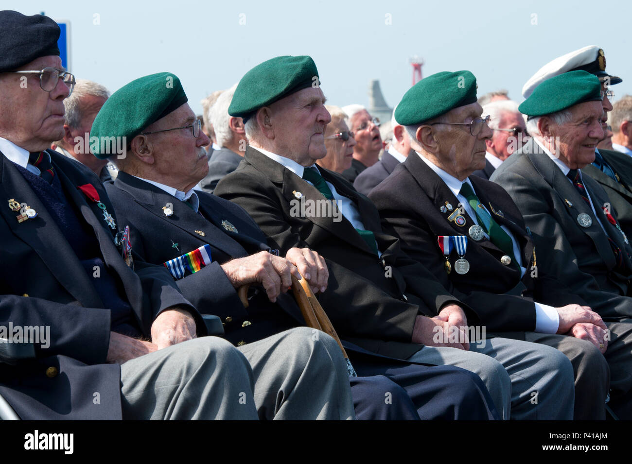 PORT EN BESSIN, France (June 06, 2016) Veterans from D-Day attend the ...
