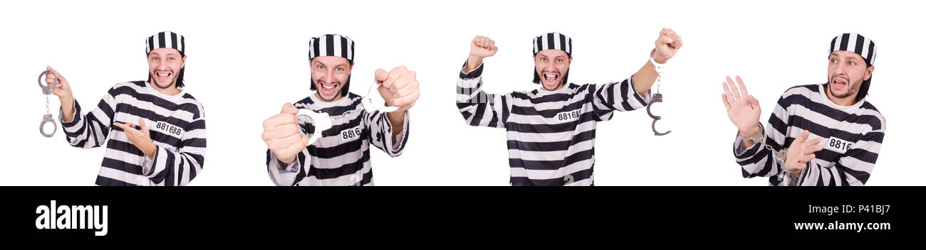 Prison inmate isolated on the white background Stock Photo - Alamy