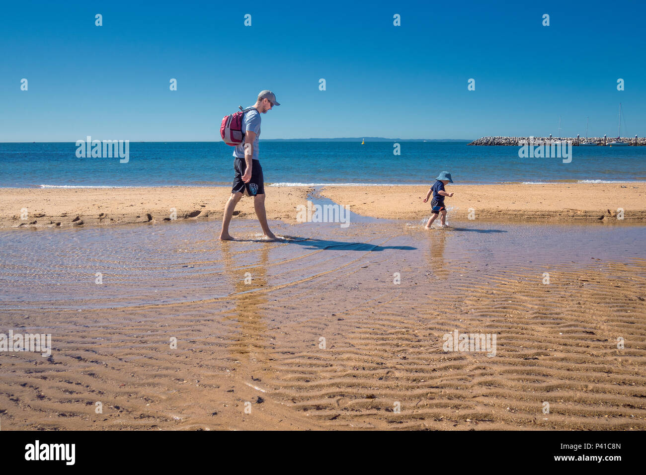 Child paddling australia hi-res stock photography and images - Alamy