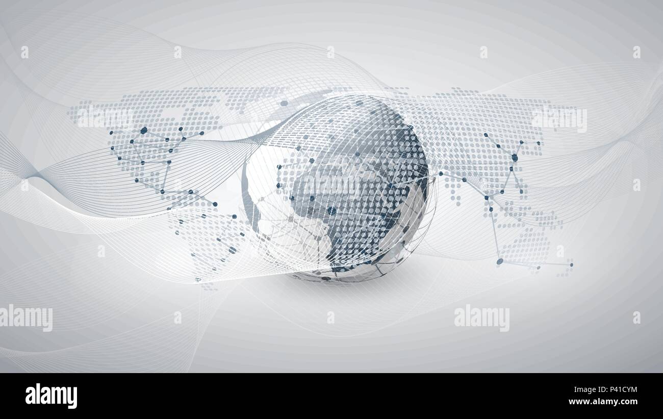 Global Networking And Cloud Computing Design Concept With Earth Globe