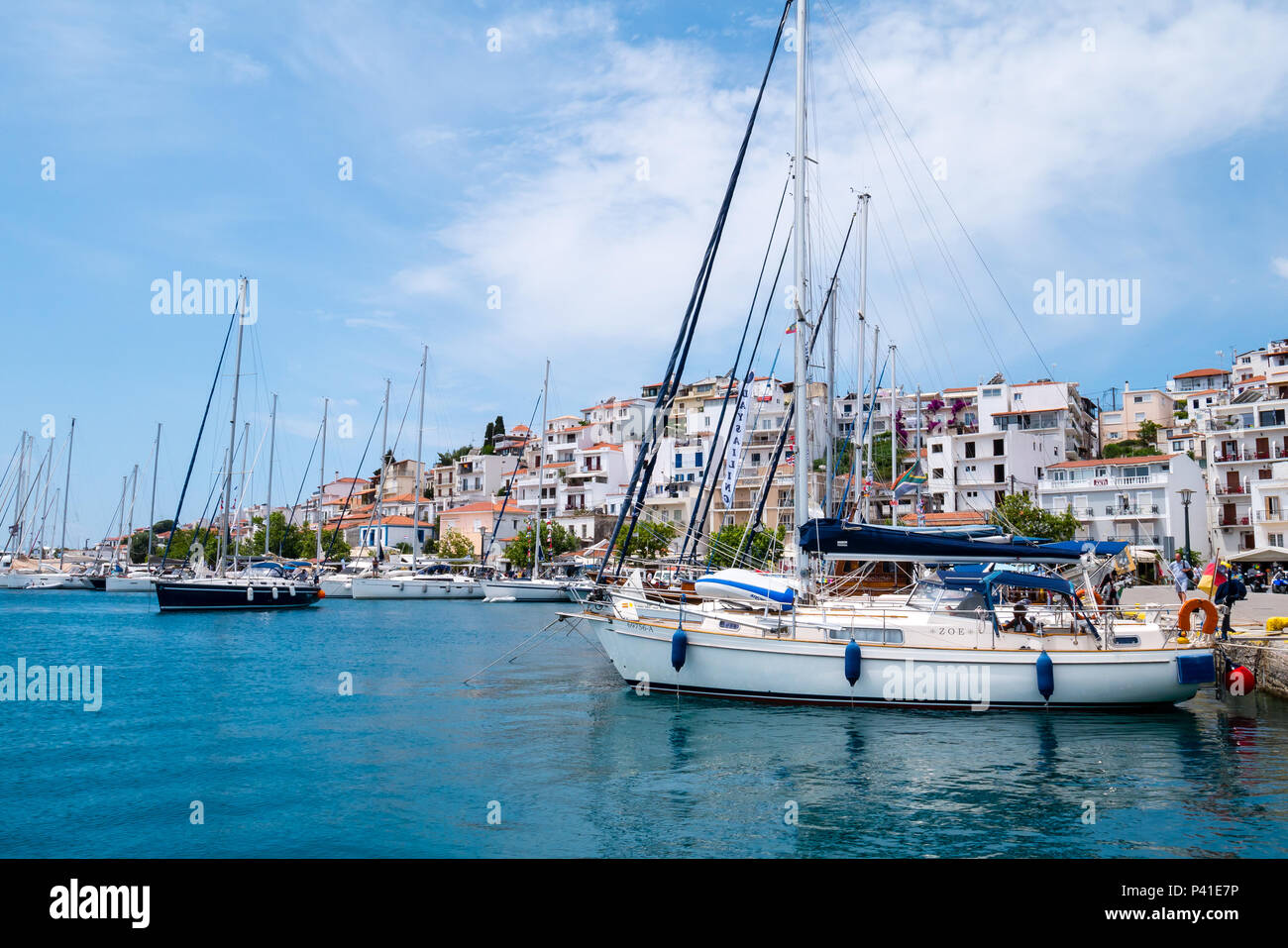 Skiathos Town Tourist Area High Resolution Stock Photography and Images ...