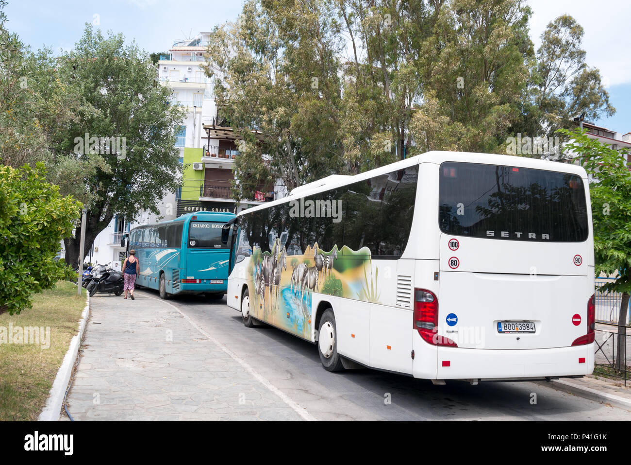 Greek public transport hi-res stock photography and images - Alamy
