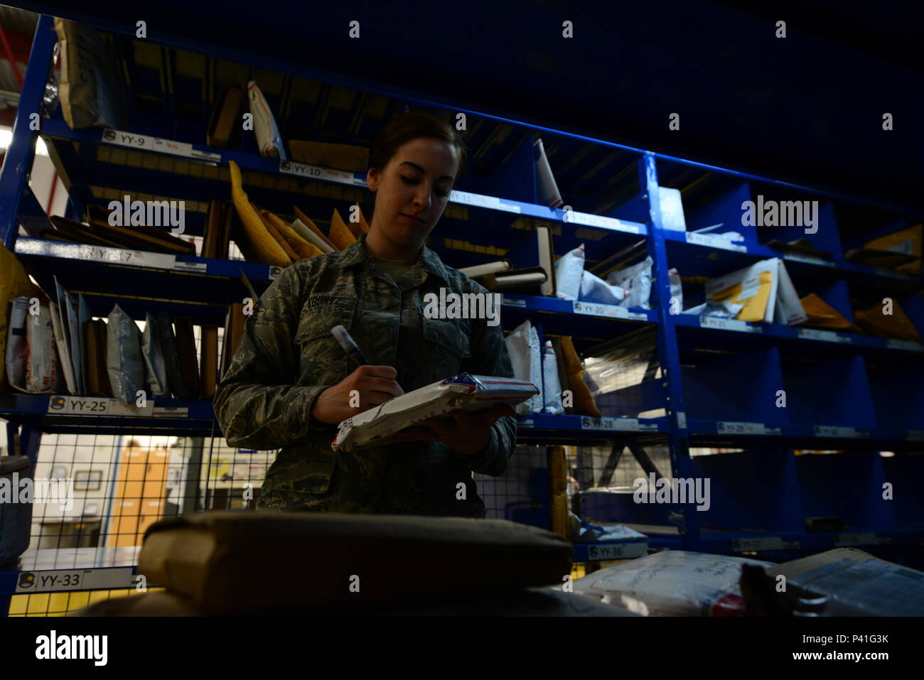 Airman 1st Class Jillian Koontz, 51st Communications Squadron postal ...