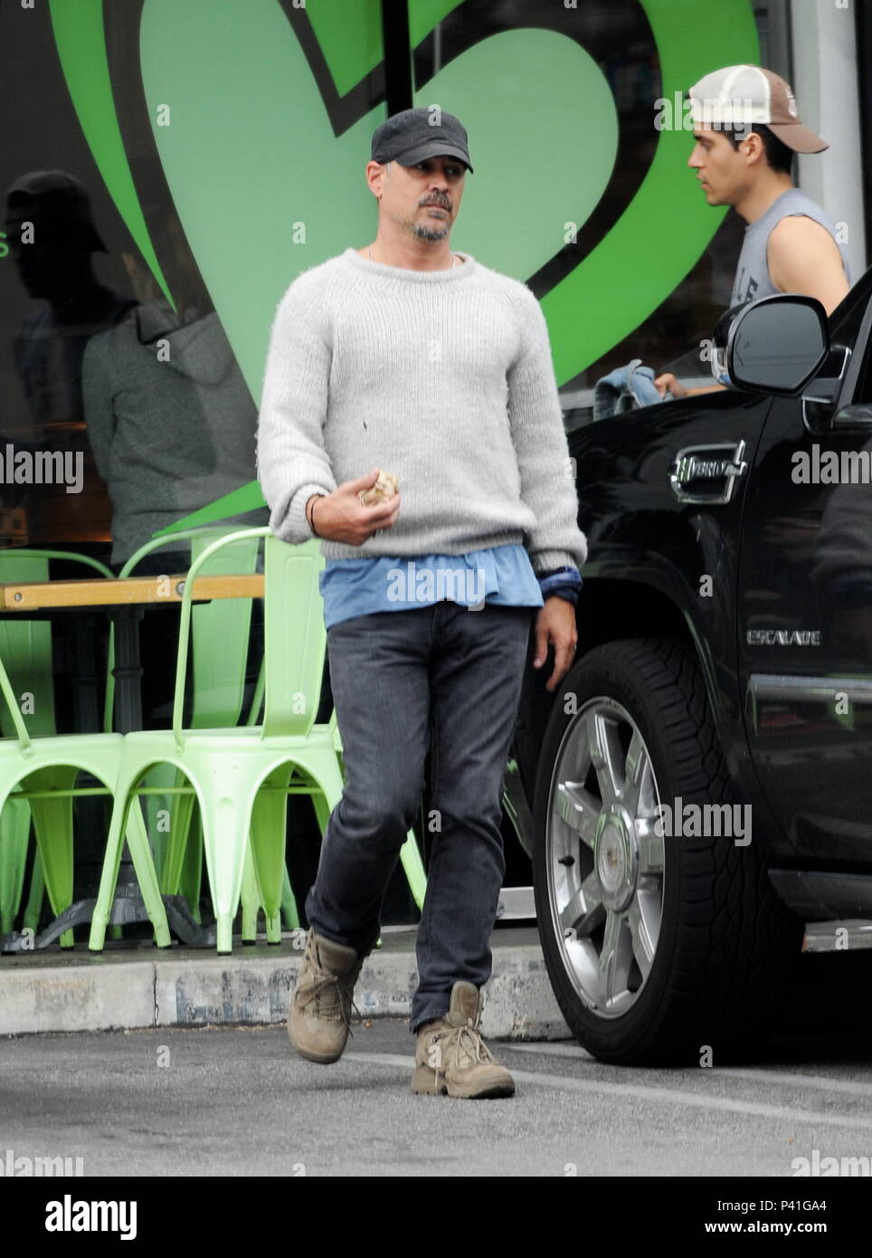 Colin Farrell out and about after checking into rehab last month ...