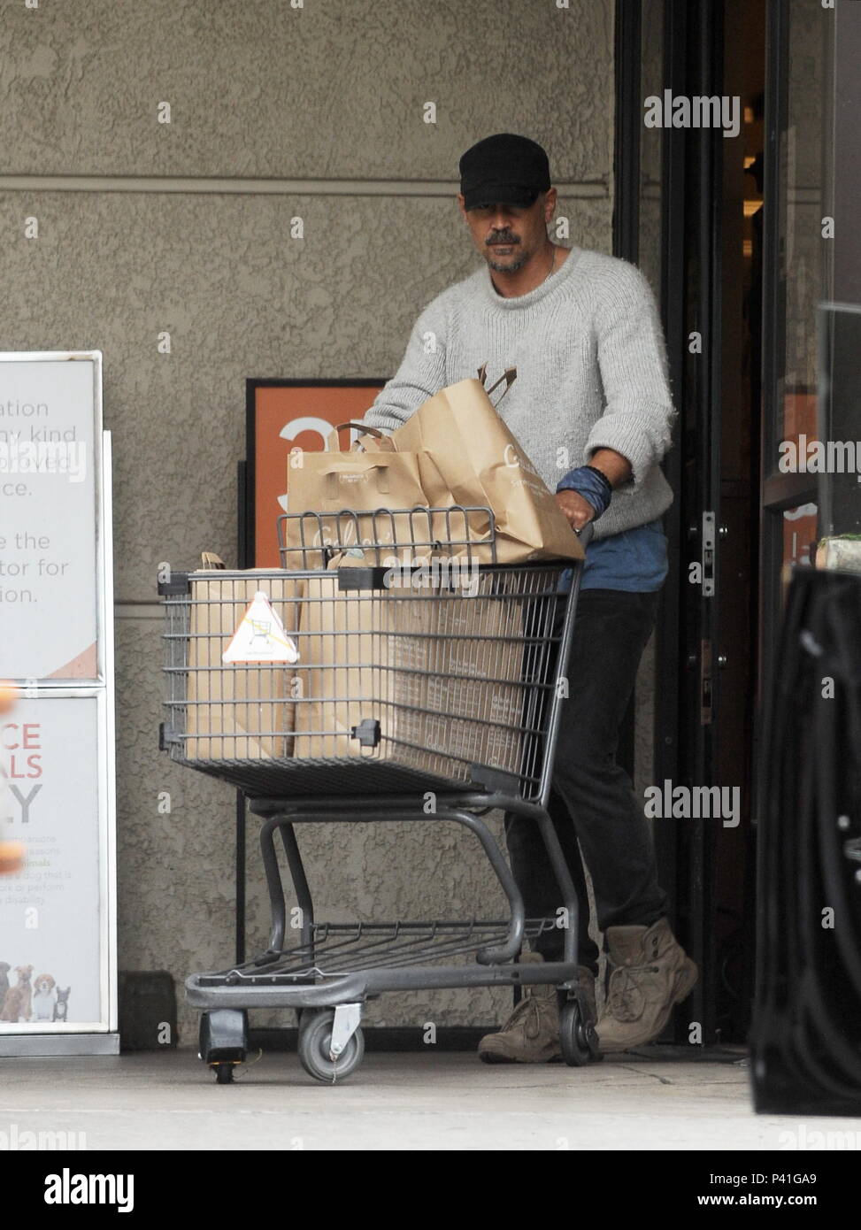 Colin Farrell out and about after checking into rehab last month ...