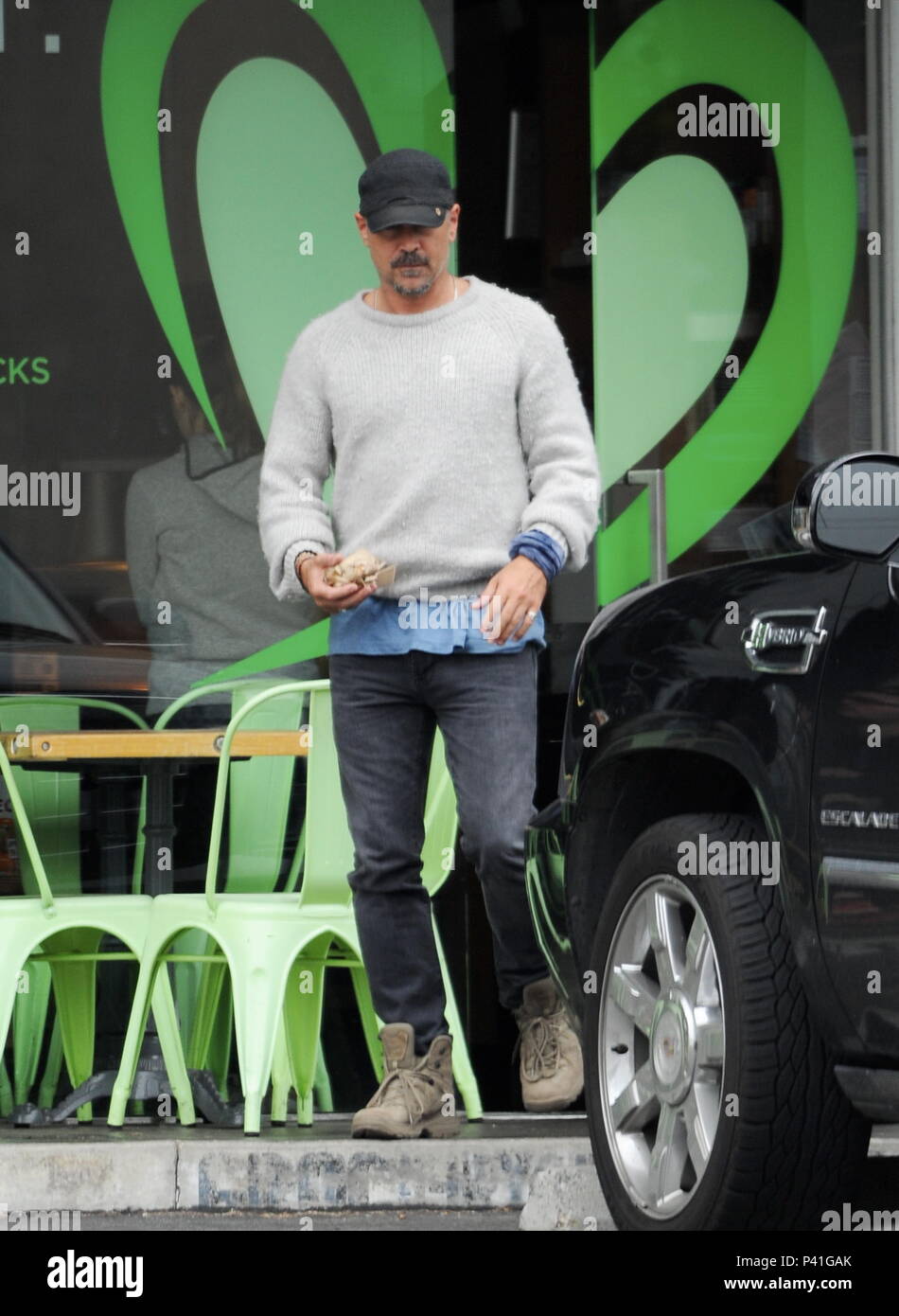 Colin Farrell out and about after checking into rehab last month ...