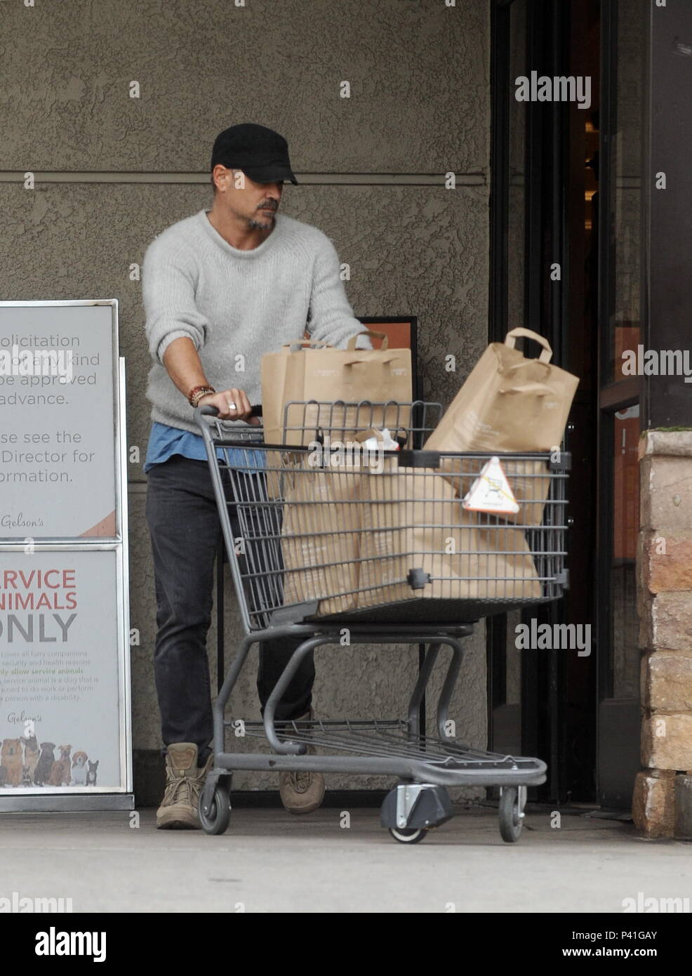 Colin Farrell out and about after checking into rehab last month ...