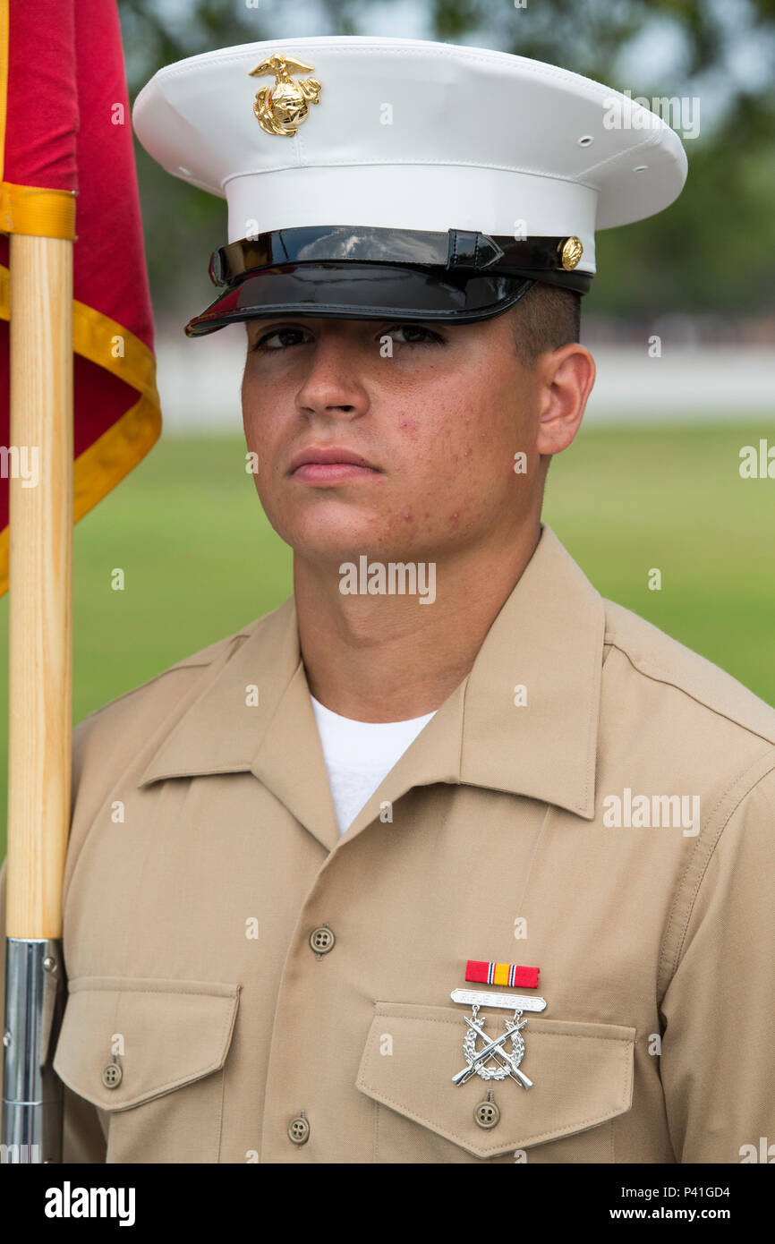 Pfc. Jonathan L. Caraballo, honor graduate for Platoon 3042, Kilo ...