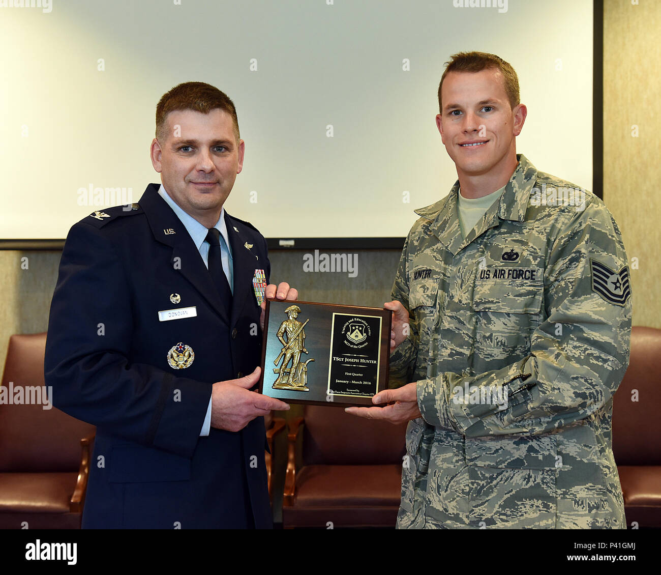 Tech. Sgt. Joseph Hunter is awarded the NCO of the Quarter, June 2 ...