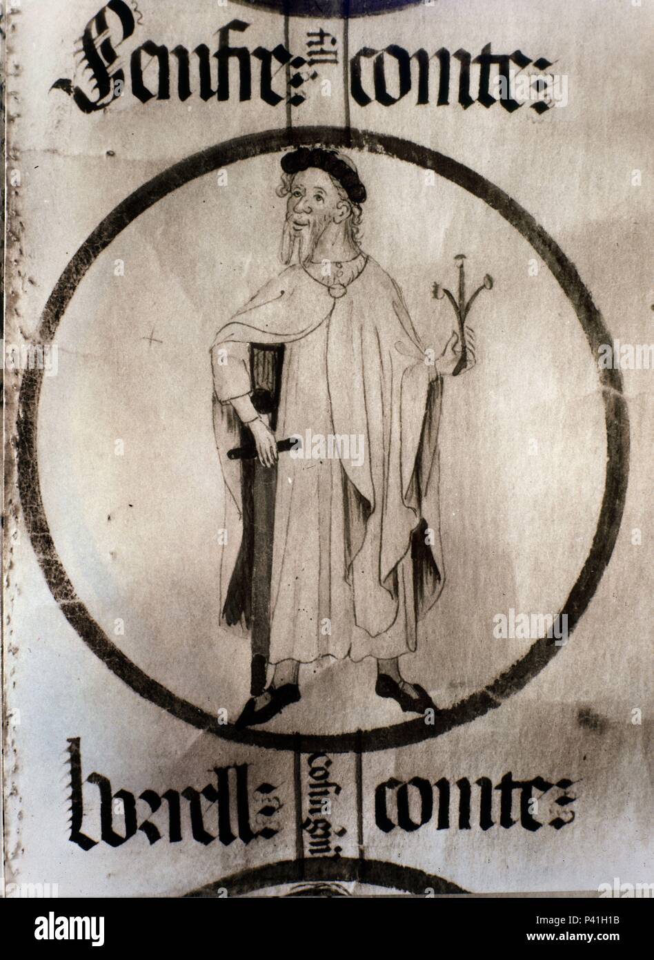 Family tree of the kings of catalonia counts hi-res stock photography ...