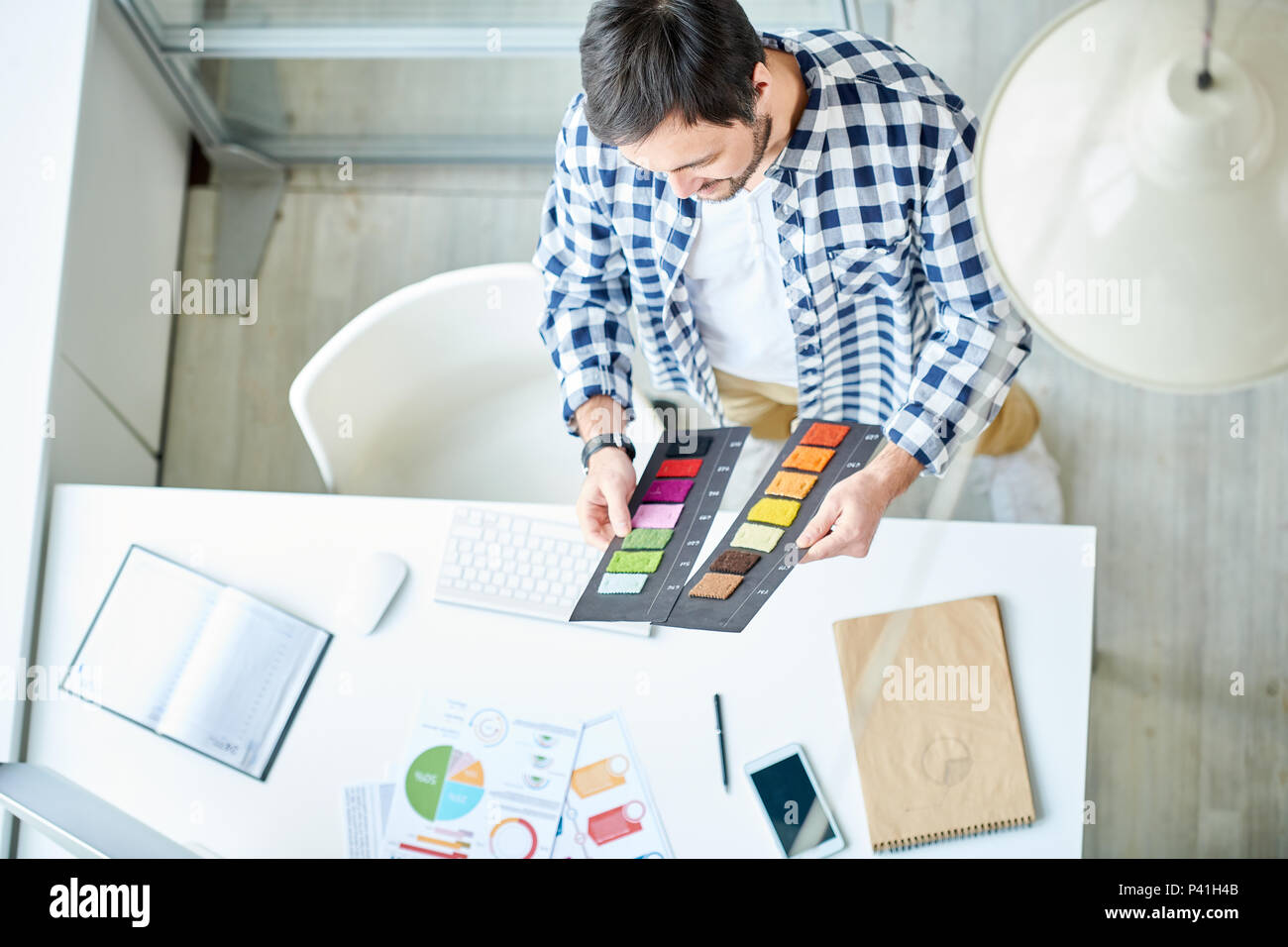 Creative stylist working with palettes Stock Photo - Alamy
