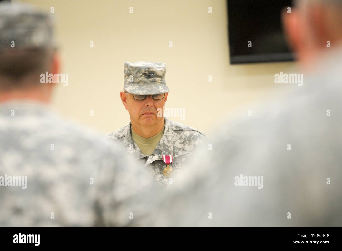 6/4/16 - U.S. Army Col. David Werner, out-going commander, stand in ...