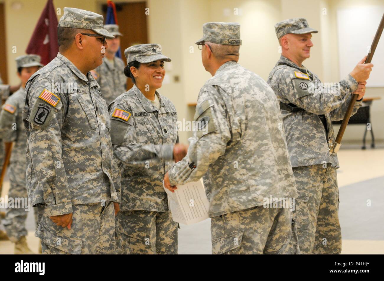 6/4/16 - U.S. Army Col. David Werner, out-going commander, awards his ...