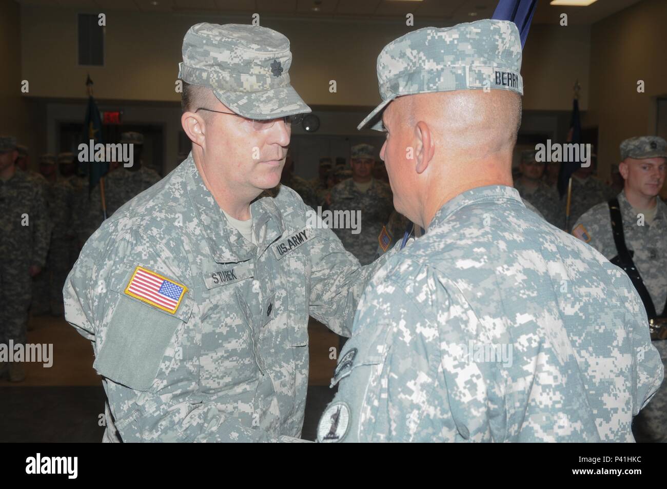 6/4/16 - U.S. Army Lt. Col. Walter Sturek, in-coming commander ...