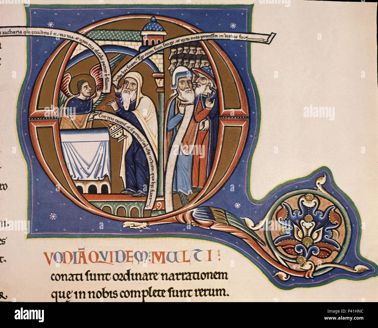 BIBLIA SIGLO XII - LAT16746 - F42 - ARCANGEL SAN GABRIEL ANUNCIA A ...