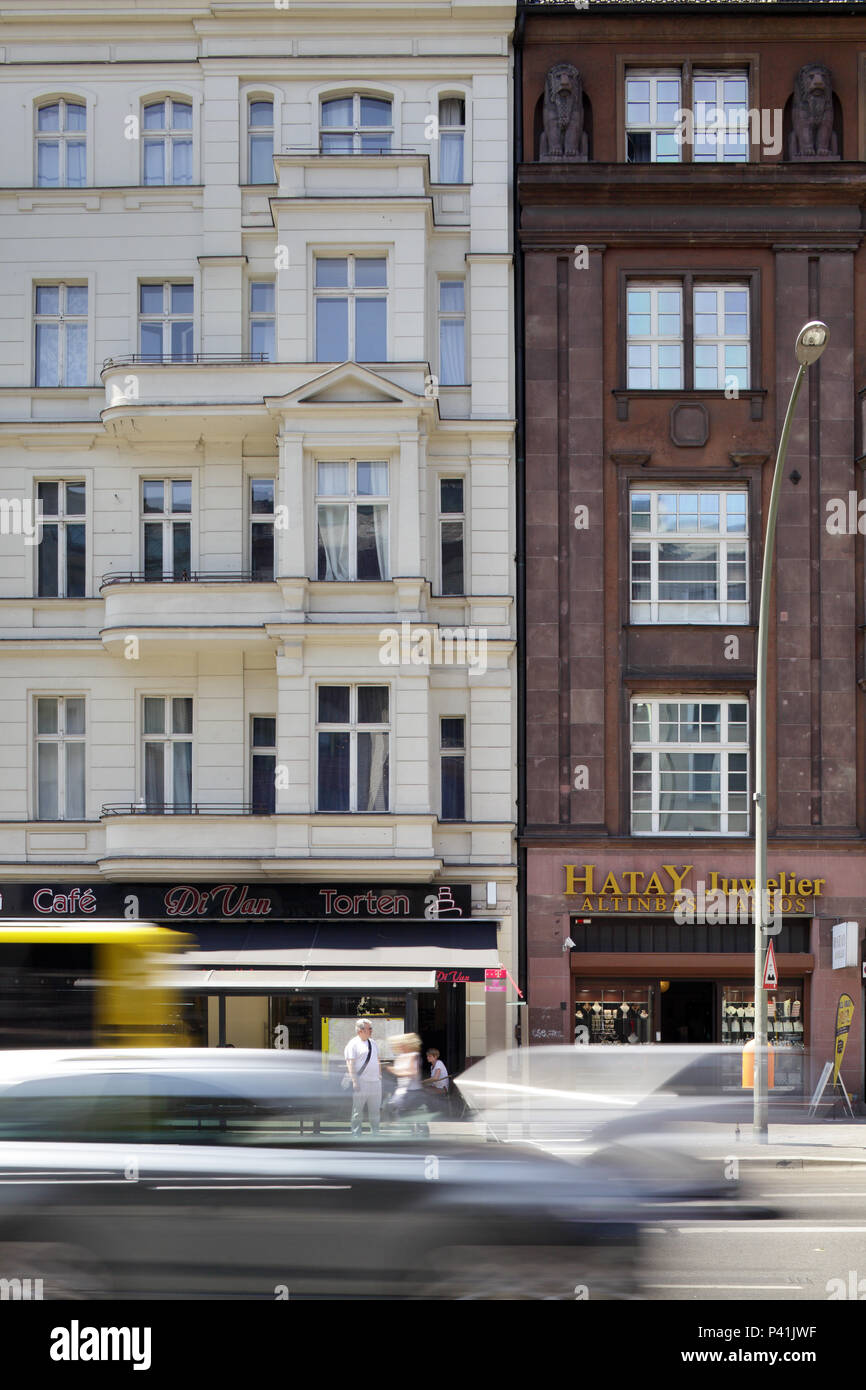 Berlin, Germany, residential building in Potsdamer Strasse corner ...