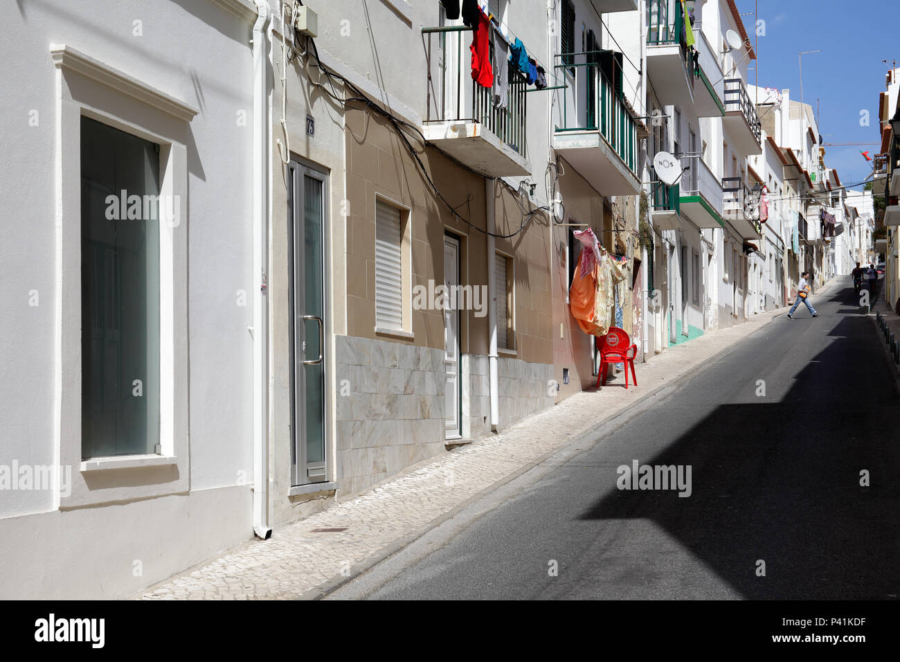 Nazare, Portugal, alley in the old town of Nazare Stock Photo - Alamy