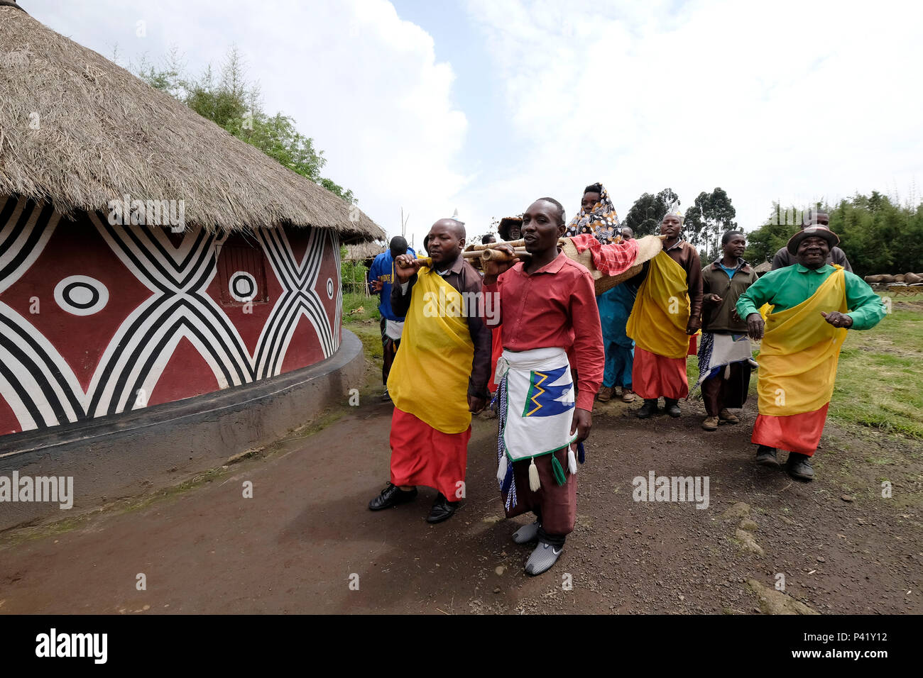 Rwanda, Ruhengeri, Musanze, Iby'Iwacu Cultural village Stock Photo - Alamy