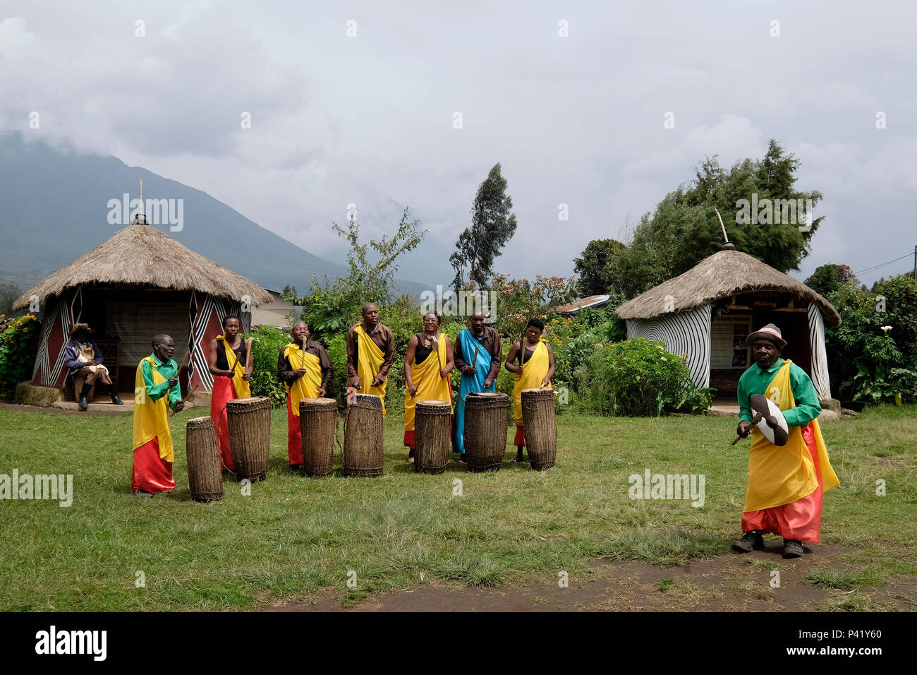 Rwanda, Ruhengeri, Musanze, Iby'Iwacu Cultural village Stock Photo - Alamy