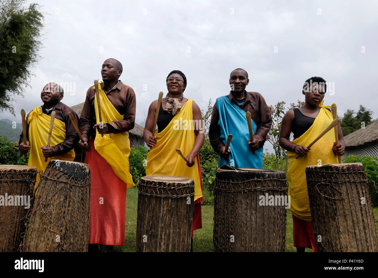 Rwanda, Ruhengeri, Musanze, Iby'Iwacu Cultural village Stock Photo - Alamy