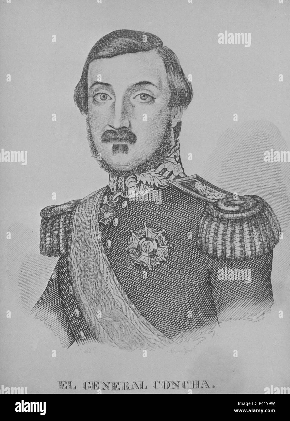 EL GENERAL CONCHA. Location: MUSEO ROMANTICO-GRABADO, MADRID, SPAIN ...