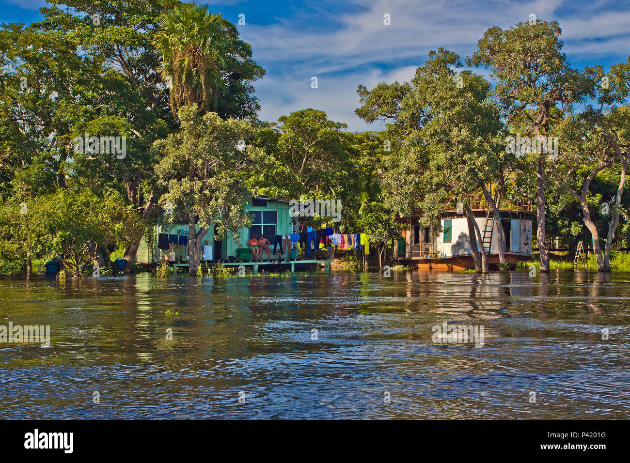 Rio Miranda - MS Cheia no Pantanal Palafita Rio Miranda Mato Grosso do ...