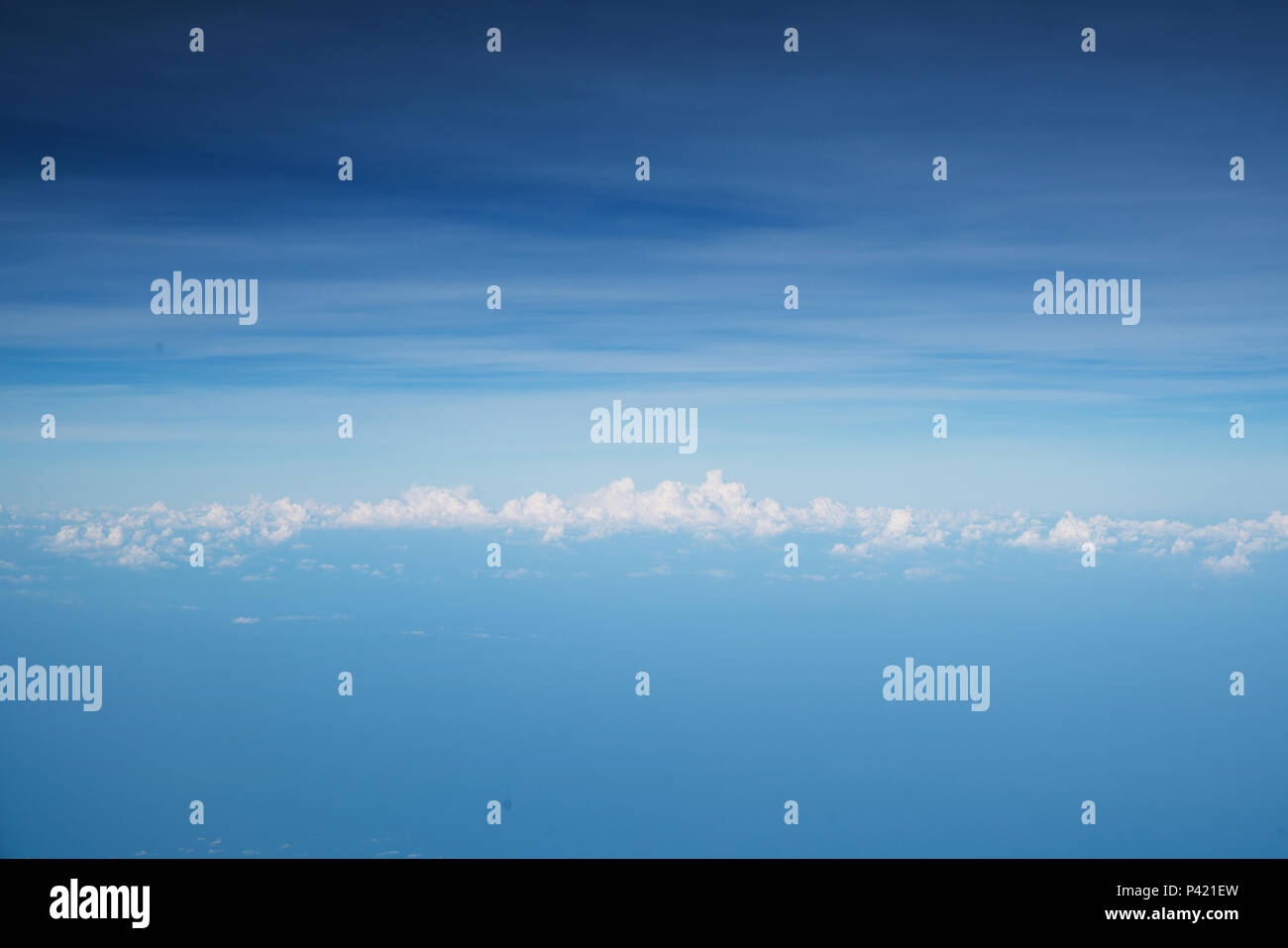 Sky background over spread cloud scatter , skyline separate zone ...