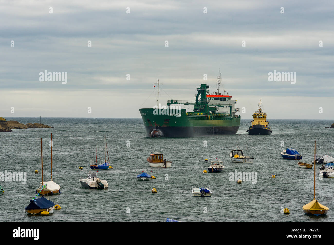 The Fowey Deep Water Harbour is popular stopping point for many large ...