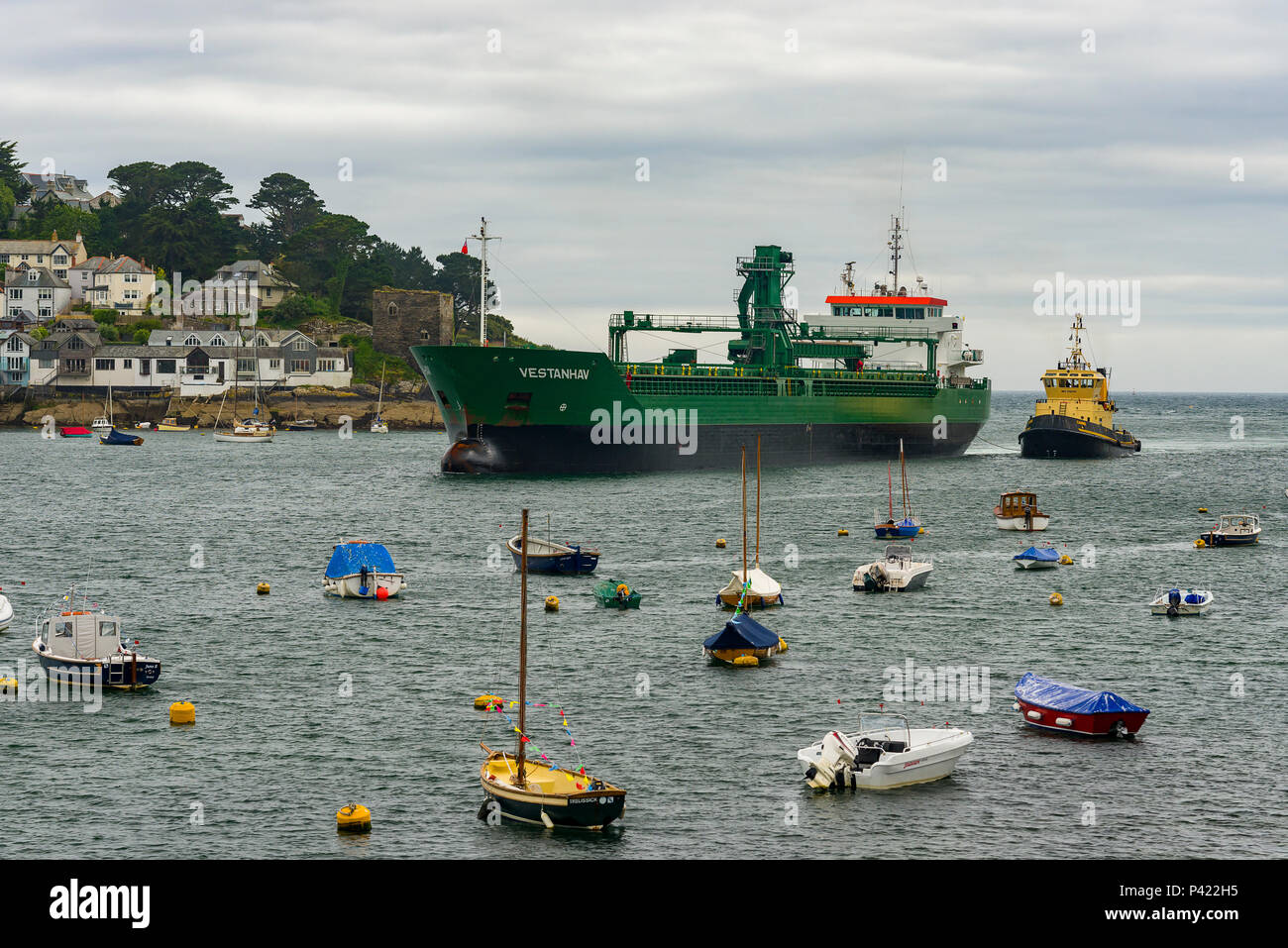 The Fowey Deep Water Harbour is popular stopping point for many large ...
